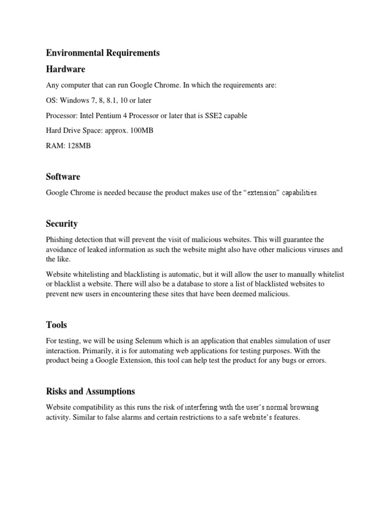 Environmental Requirements | PDF