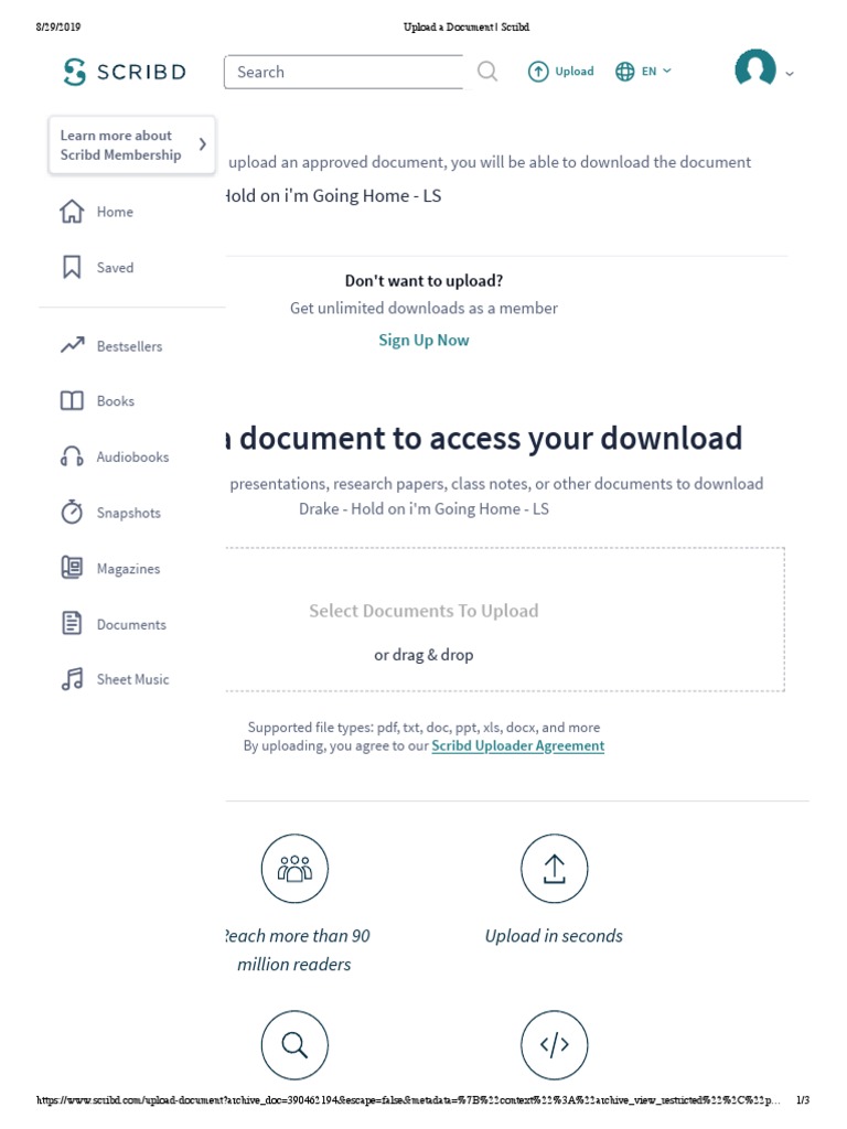 Document Upload Process | PDF | Scribd | Information Technology