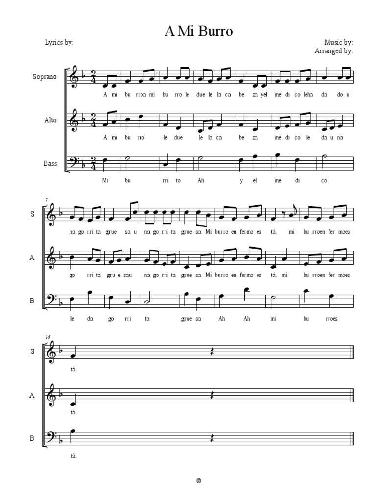 A Mi Burro - Canción Infantil | PDF