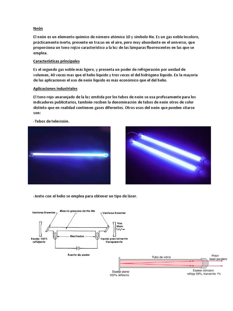 Neón y helio. Explicación | Helio | Gases