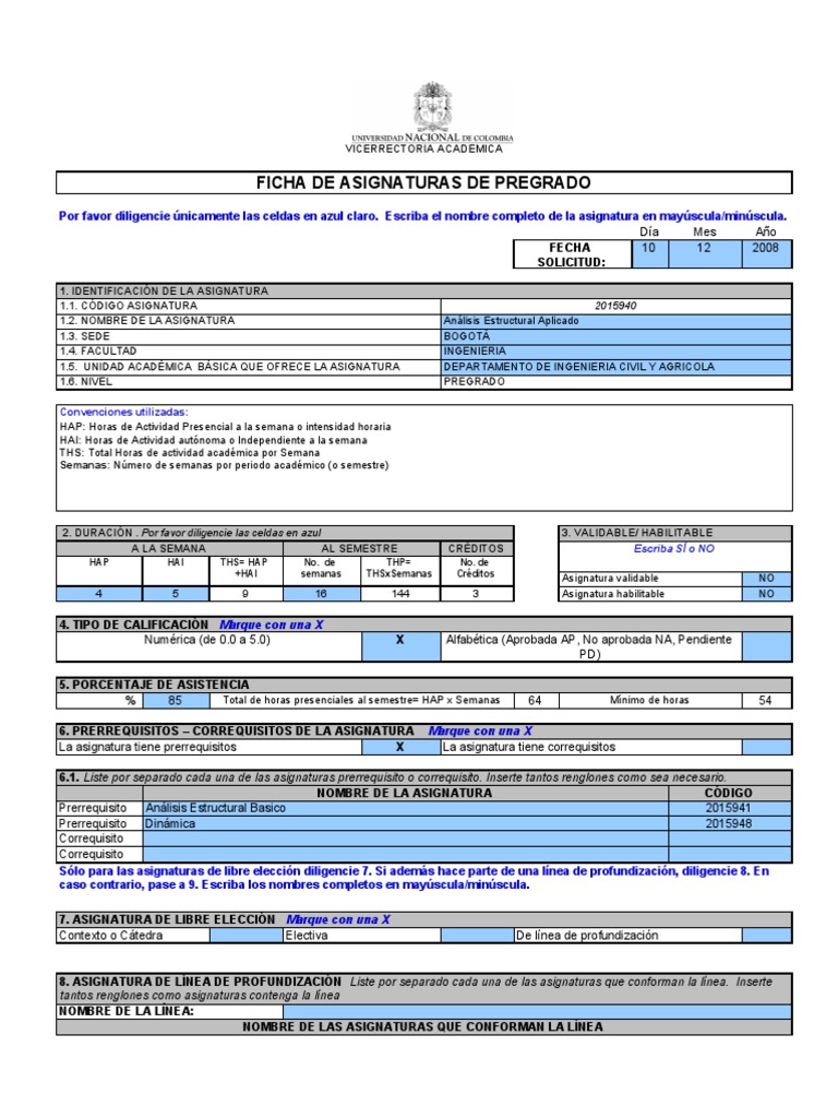 (2015940) Análisis estructural aplicado | PDF | Teoría | Plan de estudios