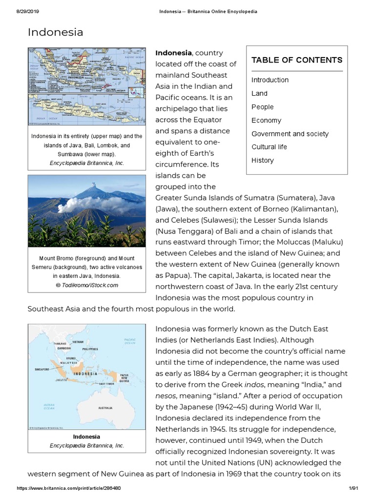 Indonesia - Britannica Online Encyclopedia | PDF | Java | Indonesia