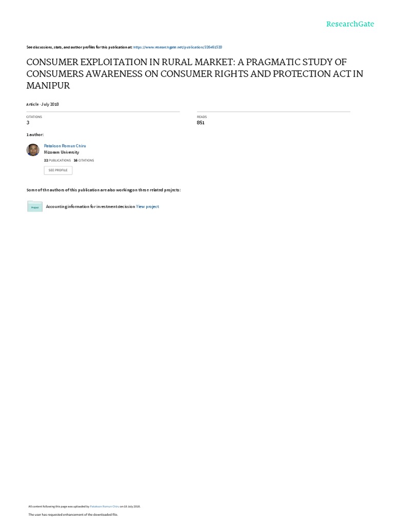 Consumer Exploitation | PDF | Retail | Sampling (Statistics)