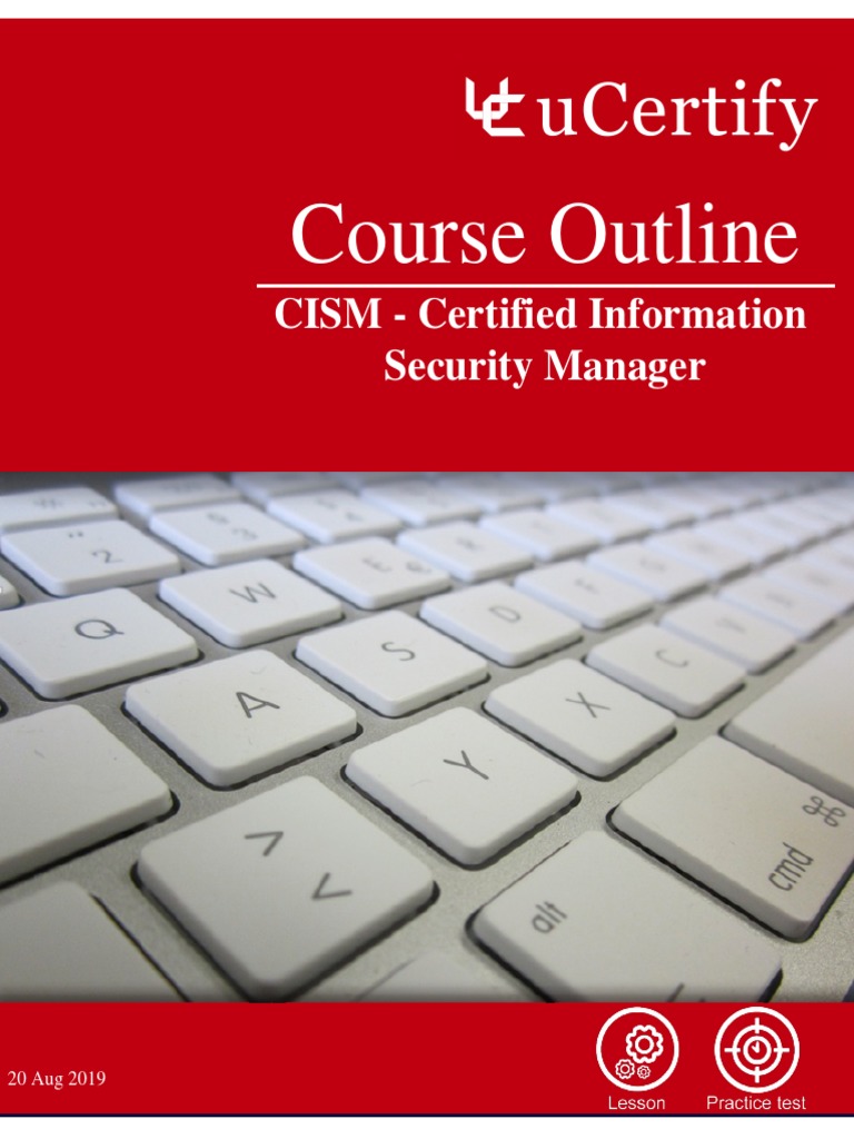 Course Outline CISM 20190820 | PDF | Information Security | Risk Management