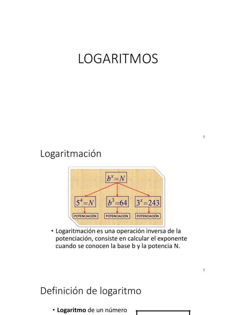 6 Clase Logaritmo | PDF | Logaritmo | Exponenciación