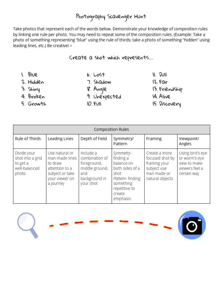 Photo Scavenger Hunt | PDF