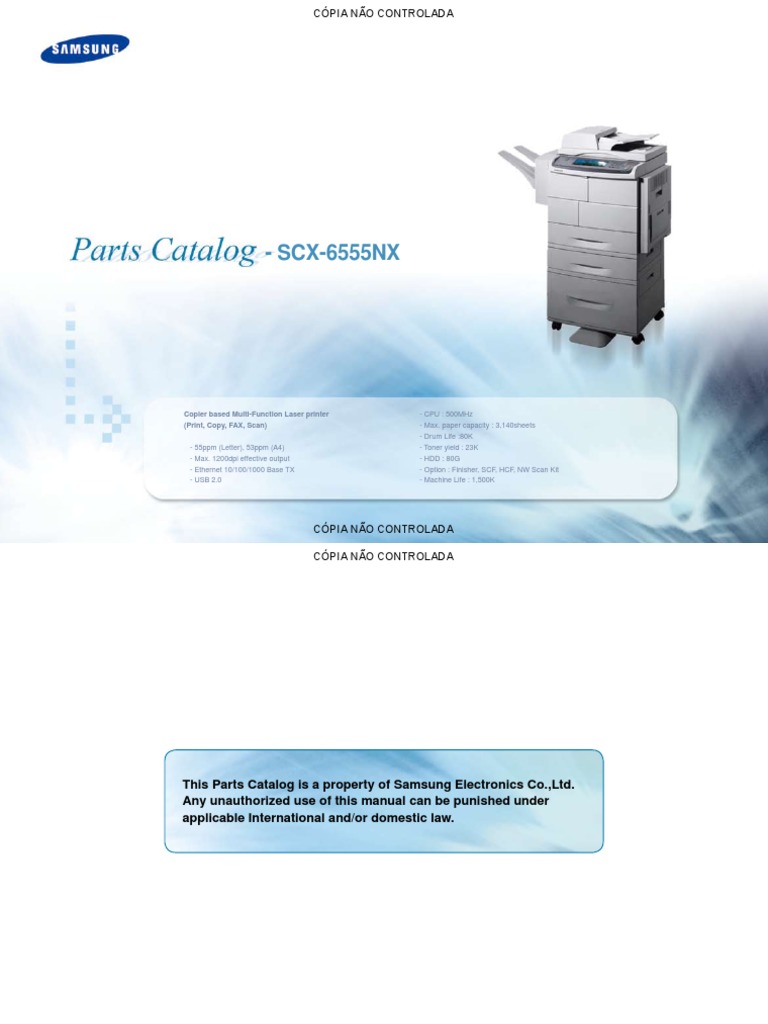 SCX-6555NX: Copier Based Multi-Function Laser Printer (Print, Copy, FAX ...