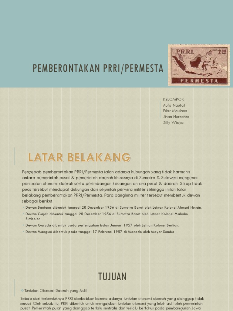 Sejarah PRRI PERMESTA | PDF