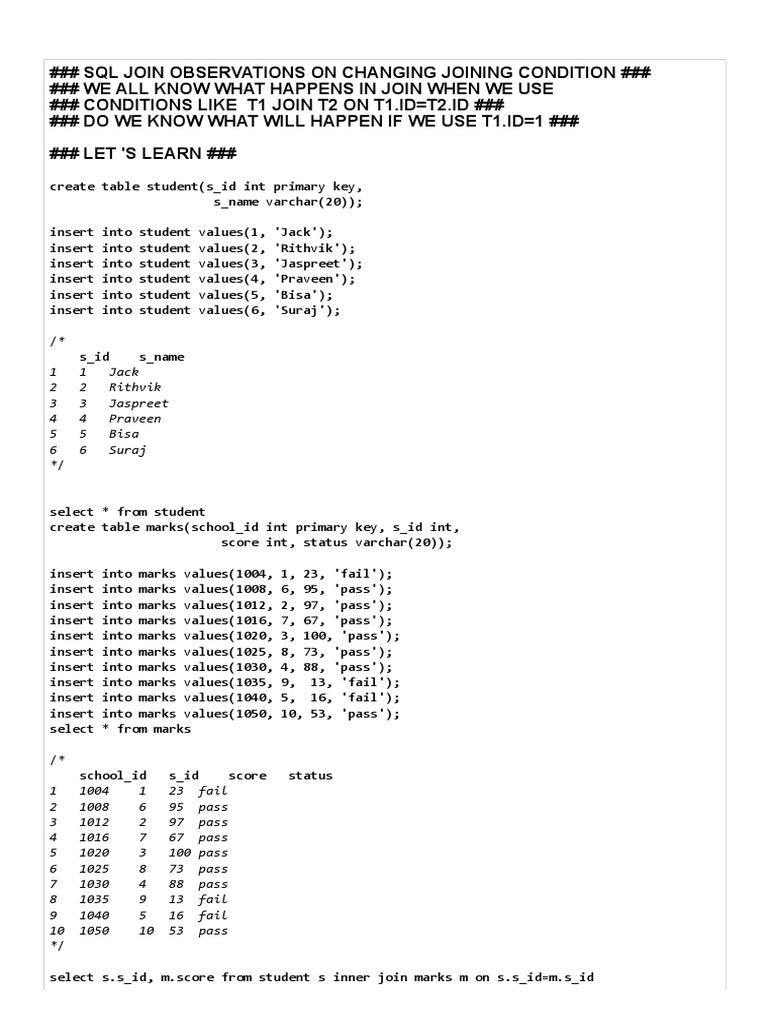 Perfect SQL | PDF | Database Index | Sql