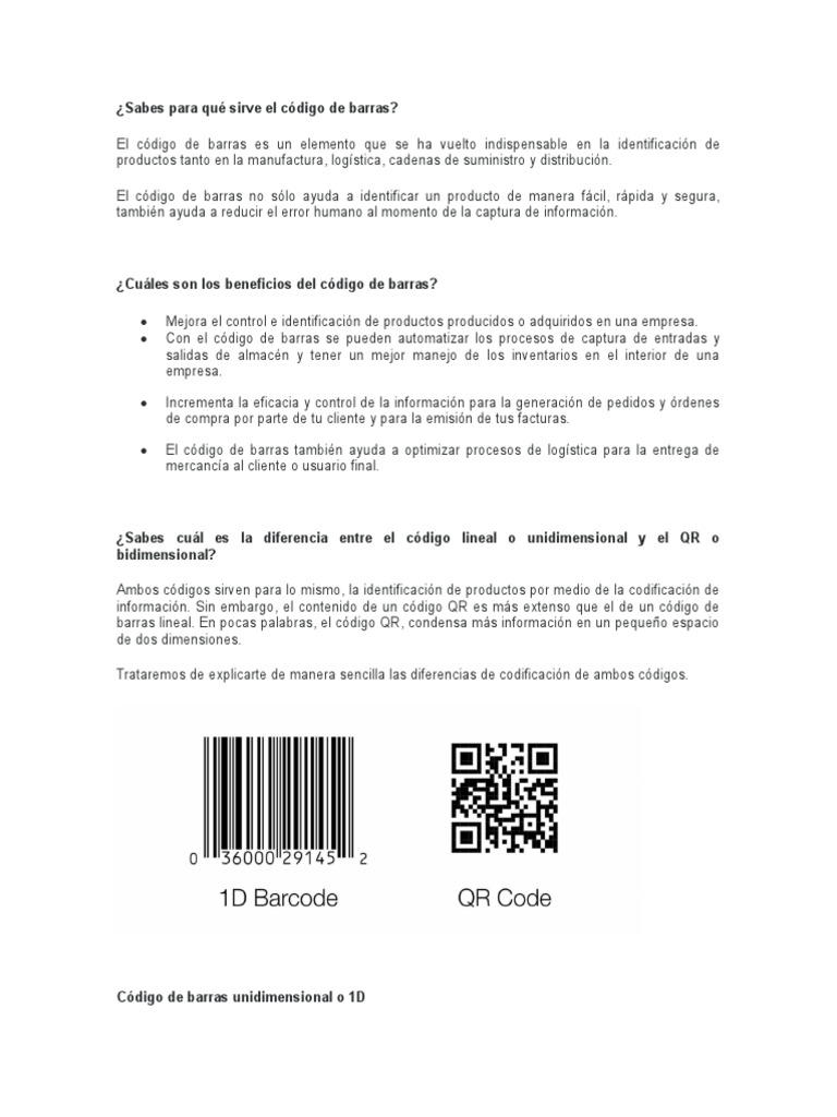 Código de Barras | PDF | Código QR | Código de barras
