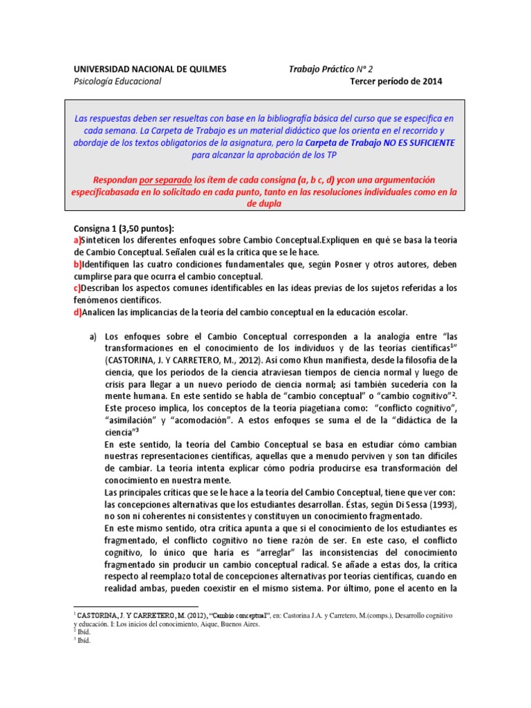 Consignas TP2 | PDF | Teoría | Conocimiento