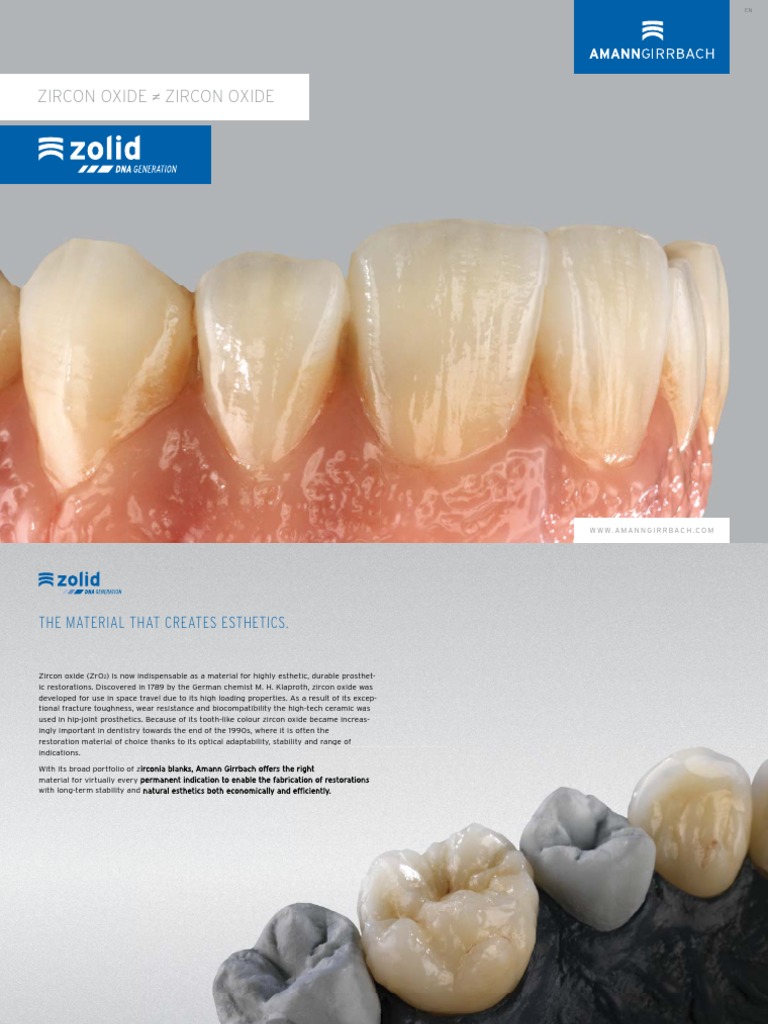 Ceramill Zirkonoxid en | PDF | Zirconium Dioxide | Materials
