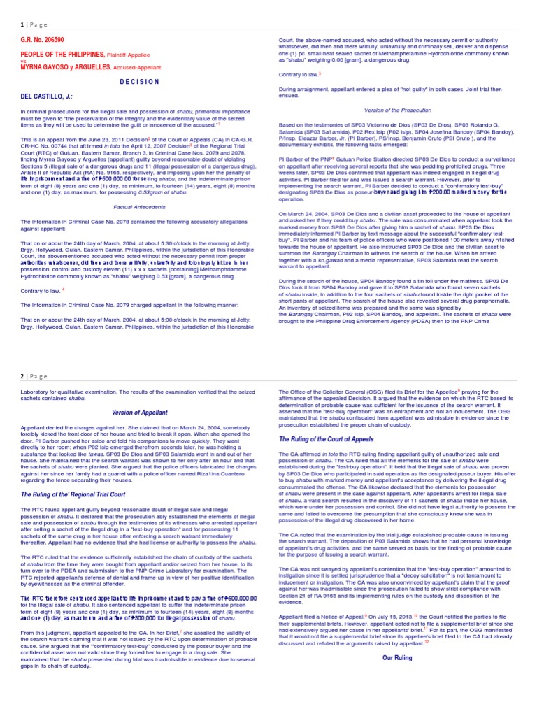 RA-9165-cases For Print | PDF | Probable Cause | Search And Seizure