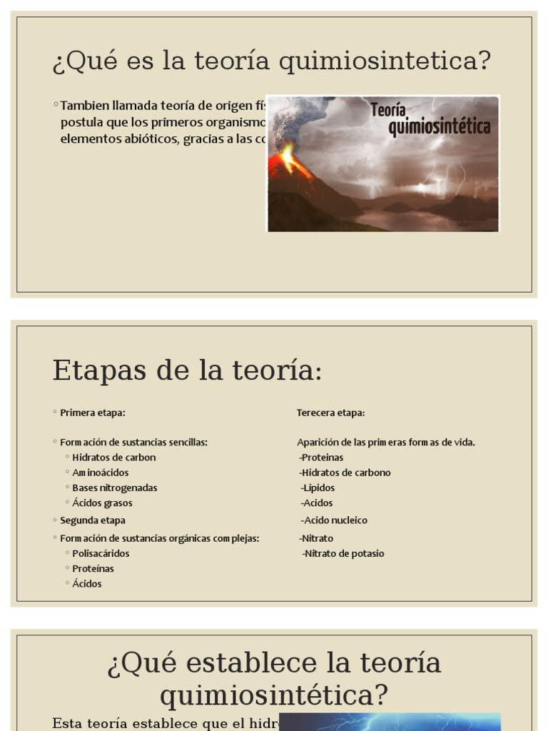 Qué Es La Teoría Quimiosintetica | PDF