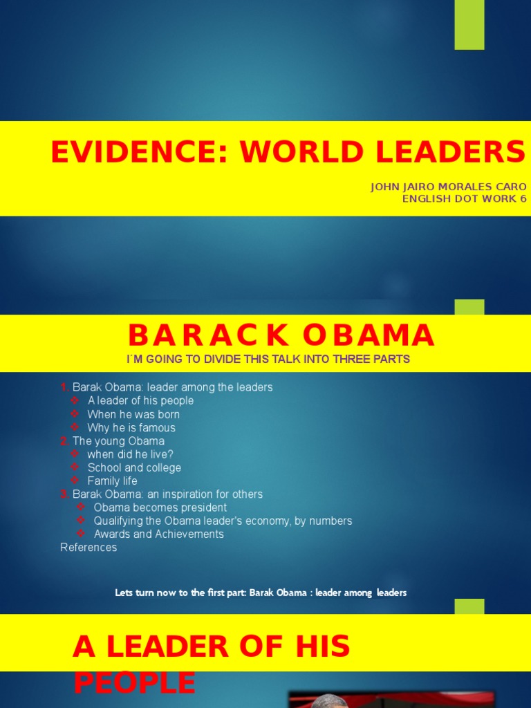 Evidence World Leaders | PDF | Barack Obama | Presidents Of The United ...