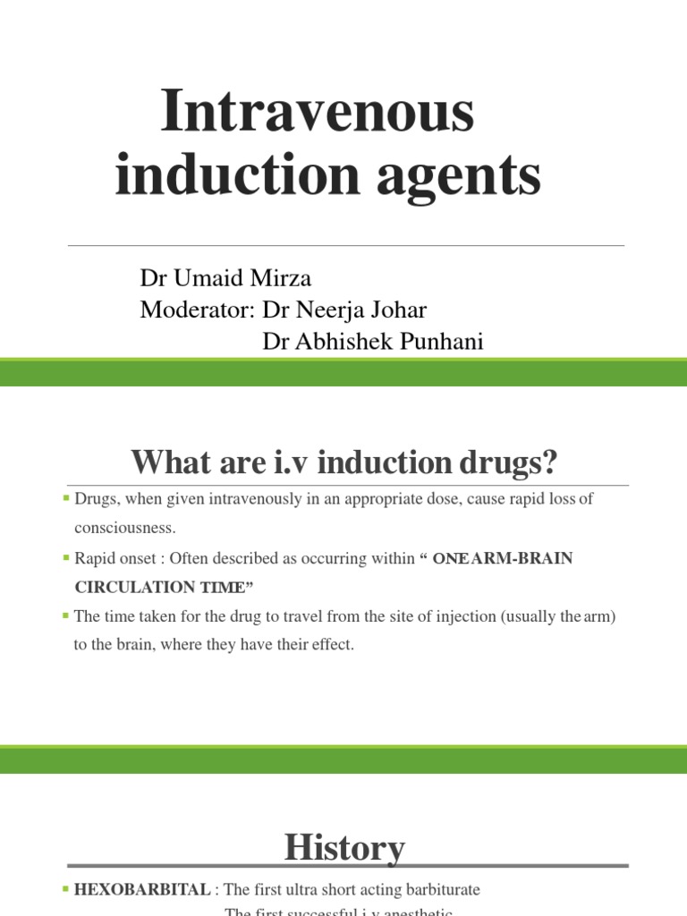 IV Induction Agents UMAID | PDF | Midazolam | Anesthesia