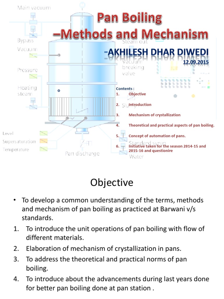 Pan Boiling-Methods and Mechanism | PDF | Sucrose | Crystallization