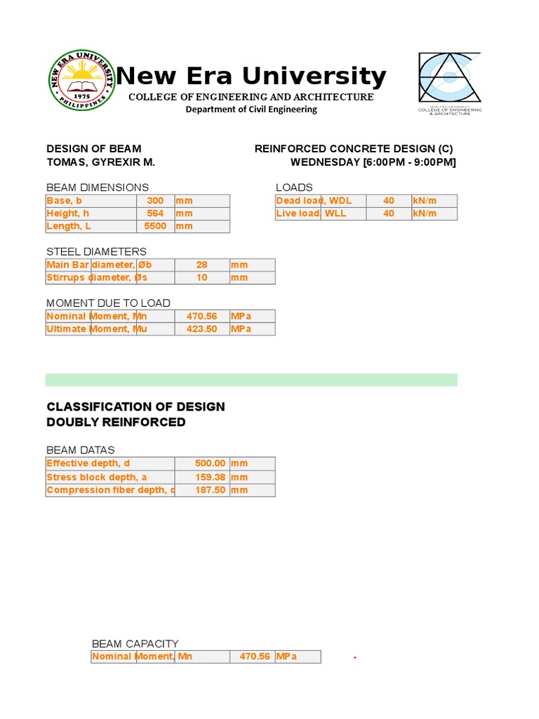 RCD Com. Sample | PDF | Beam (Structure) | Reinforced Concrete