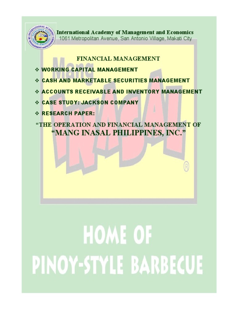 Financial Management Documentary On Mang Inasal | PDF | Working Capital ...