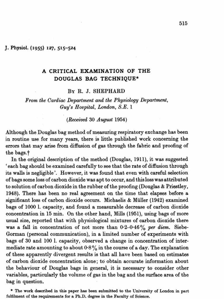 Douglas Bags | PDF | Diffusion | Gases