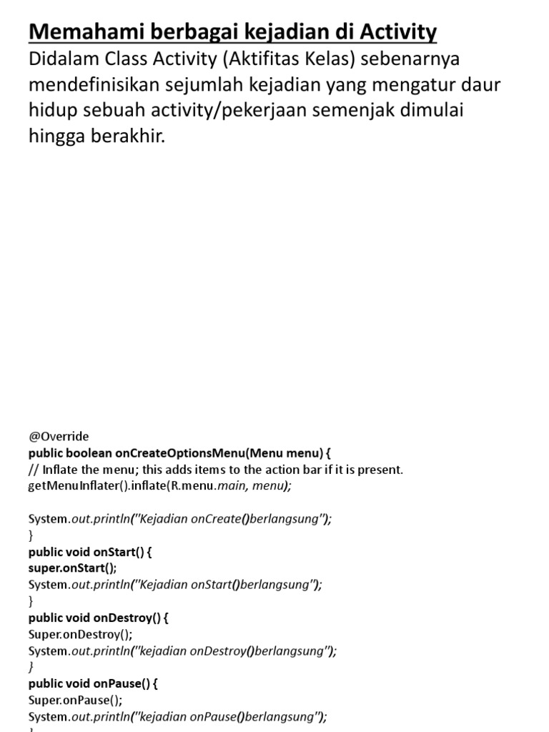 Exploring the Lifecycle Events of an Android Activity: onCreate(), onStart(), onPause ...