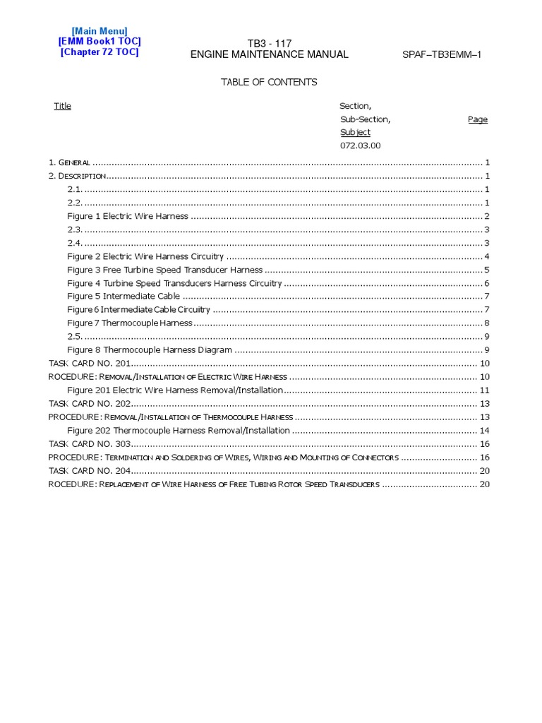 TB3 - 117 Engine Maintenance Manual: (EMM Book1 TOC) (Chapter 72 TOC) | PDF | Soldering ...