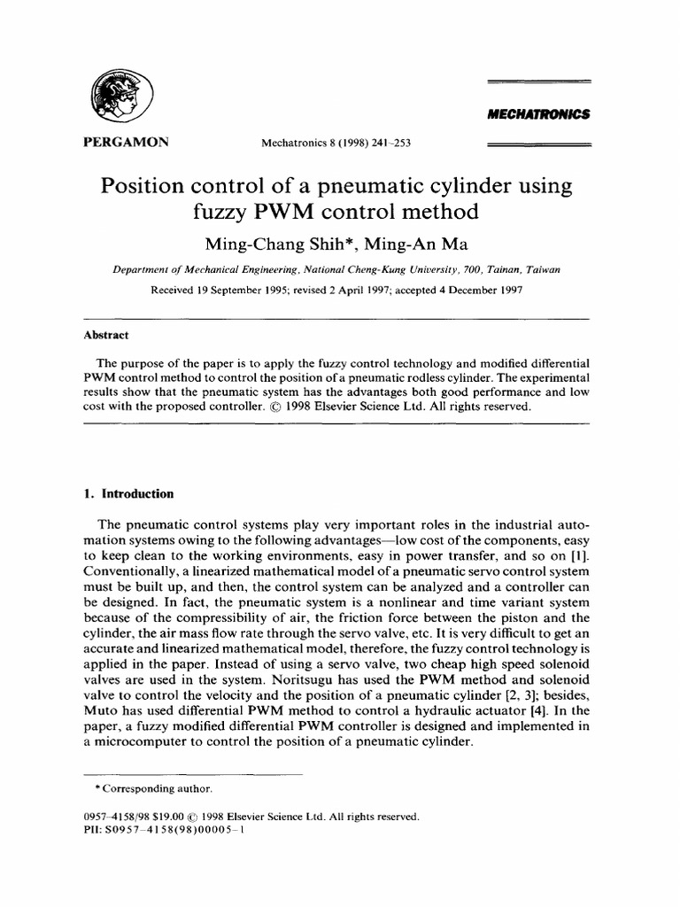 Position Control Cylinder | PDF | Control System | Fuzzy Logic
