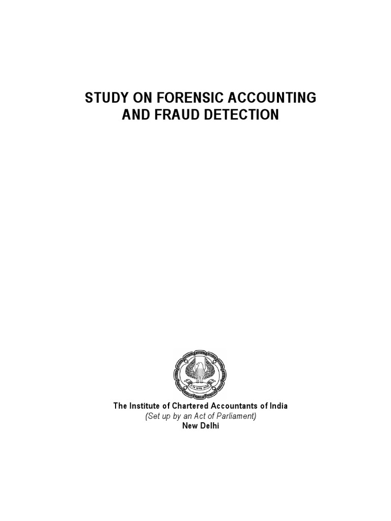 ICAI Study Notes Forensic Accounting and Fraud Detection | PDF | Audit ...