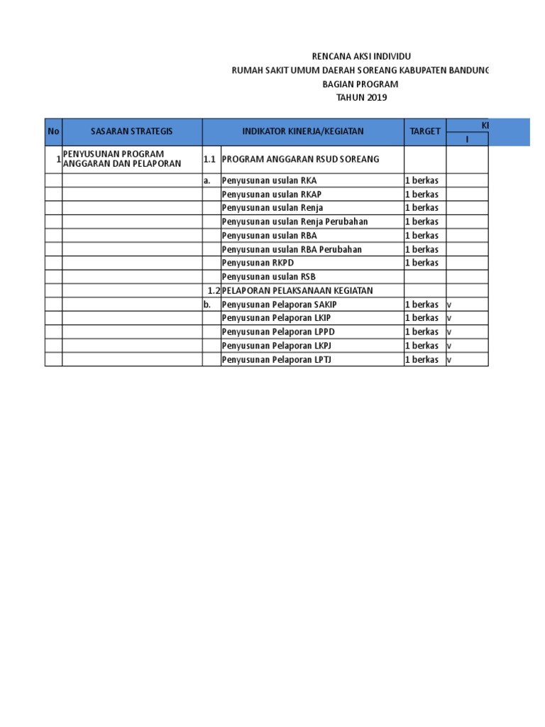 Rencana Aksi Individu | PDF