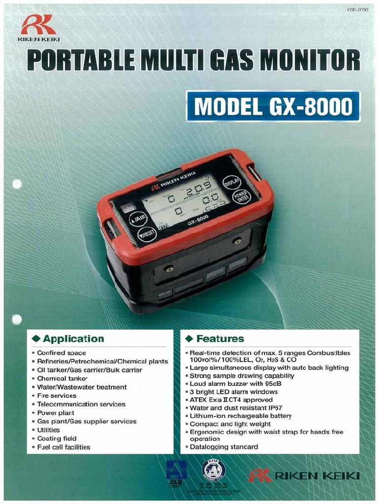 Riken Keiki GX-8000 | PDF | Chemistry | Gases