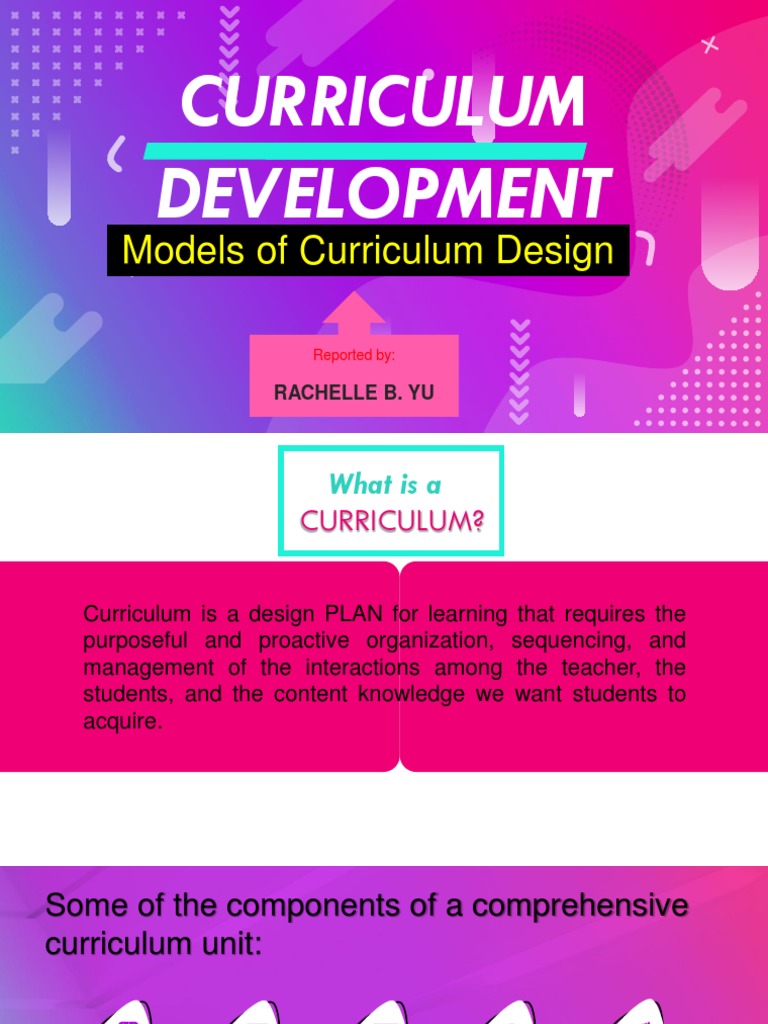 Models of Curriculum Design: A Comparison of Linear and Inductive ...