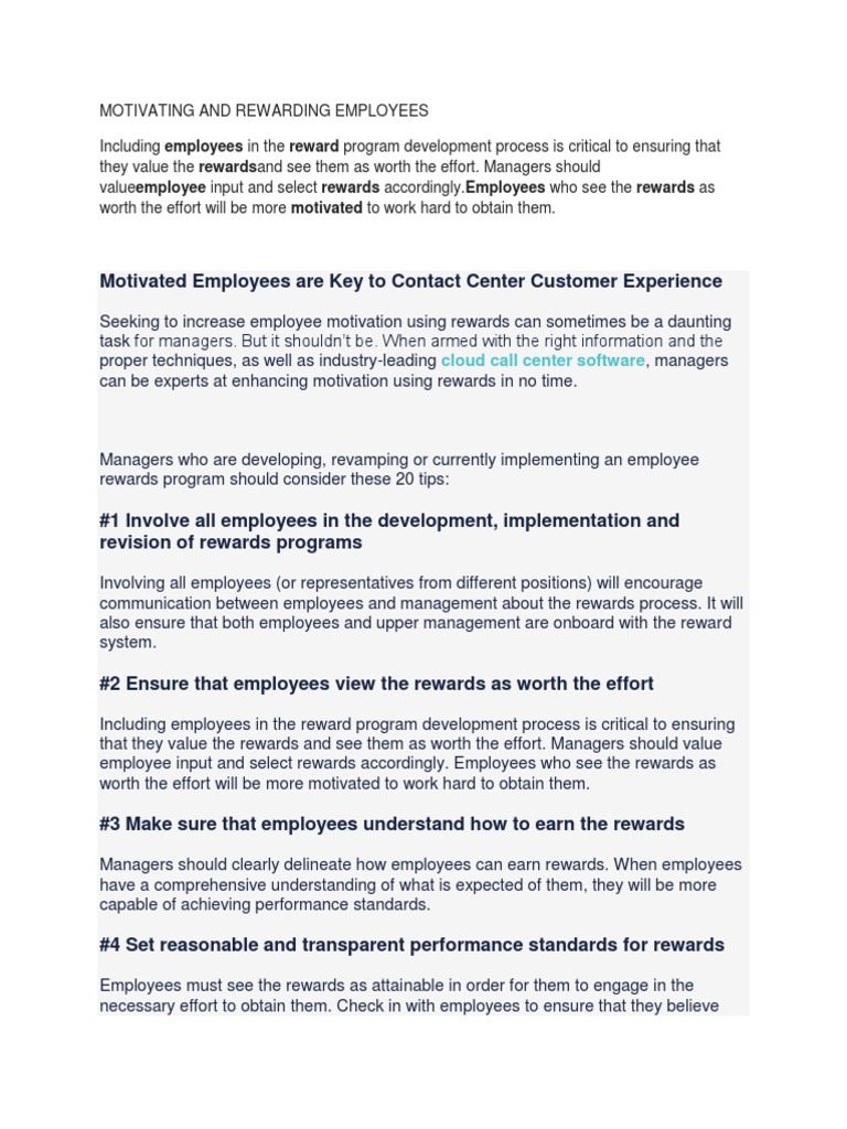 20 Tips for Developing a Highly Effective Employee Rewards Program ...