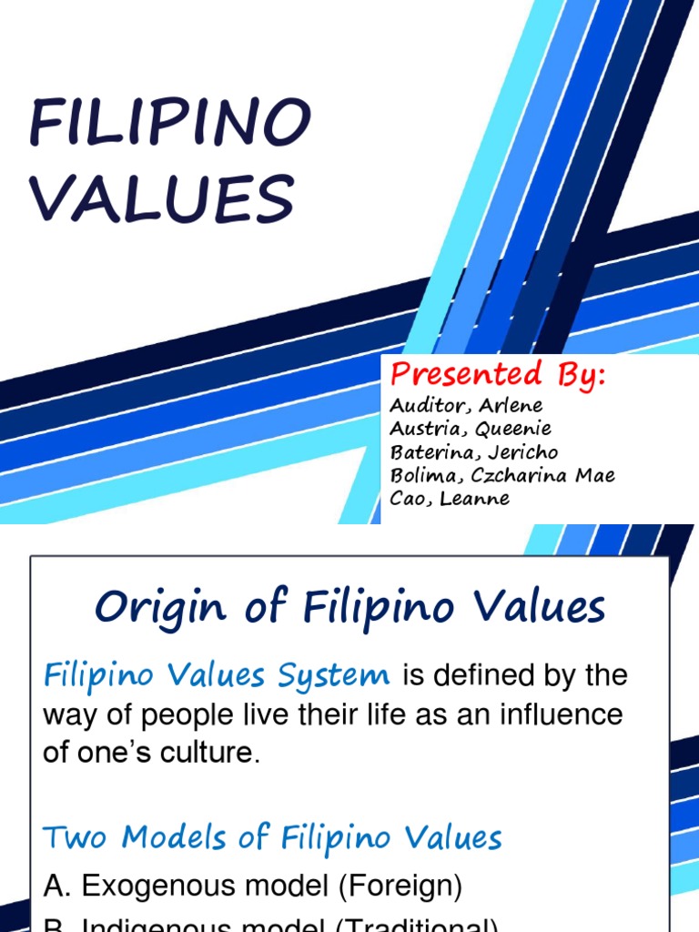 Filipino Values: Presented by | PDF | Value (Ethics) | Philippines