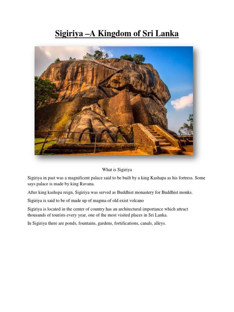 Sigiriya: Ancient Fortress and Gardens | PDF