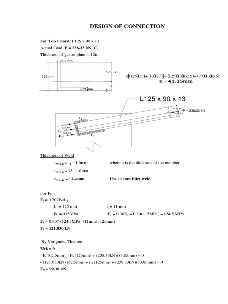 Design of Connection 6.28.2019 | PDF | Steel