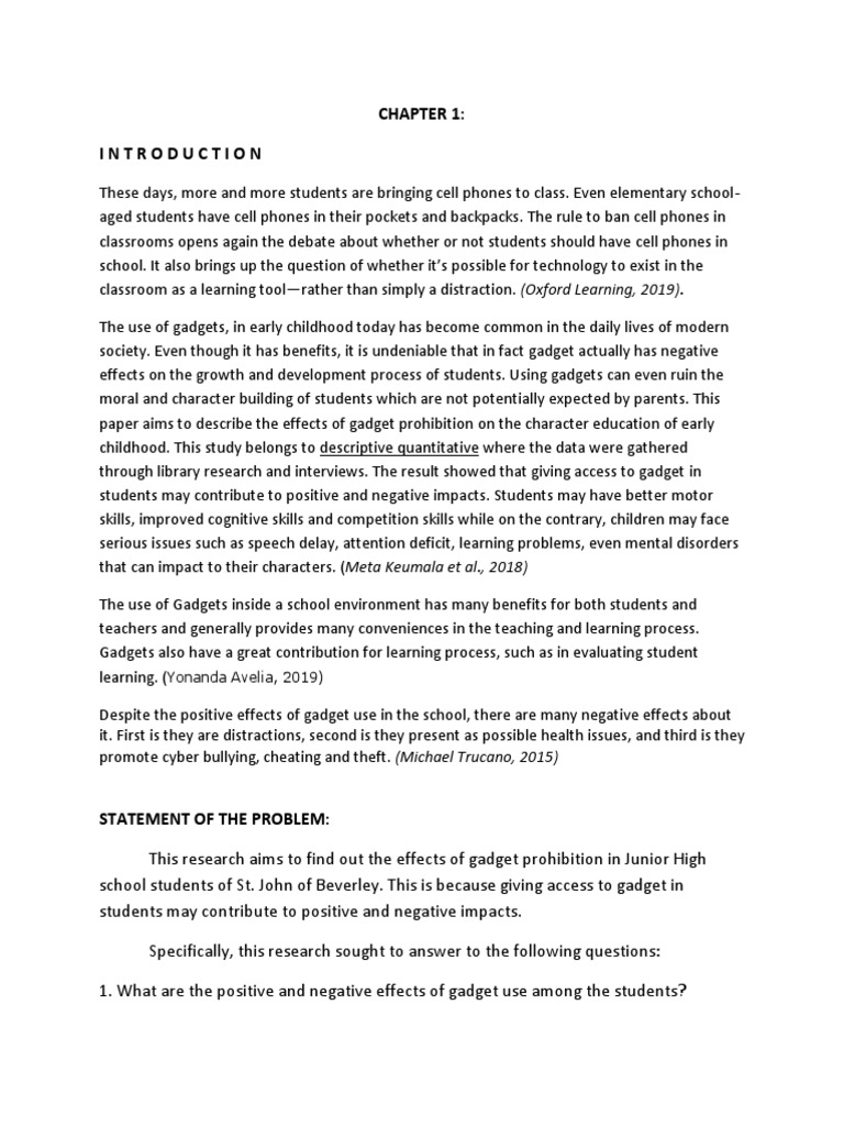 Thesis Chapter 1 | PDF | Classroom | Learning