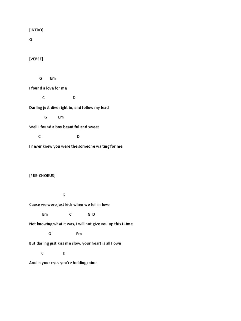 Ed Sheeran's Perfect Chords Guide | PDF | Song Structure | Singles