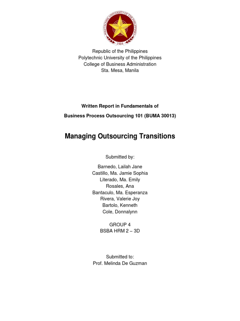 Gr4 Bpo Written Report | PDF | Payroll | Business Process