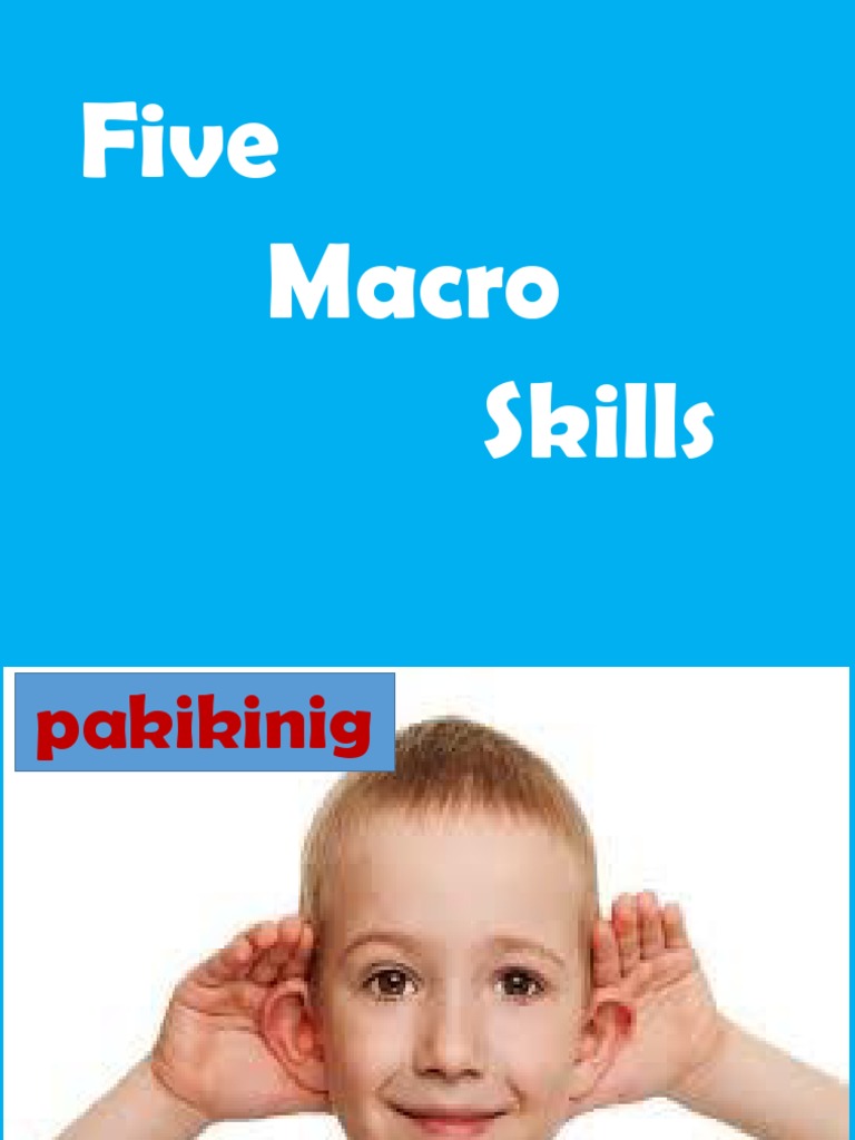 Five Macro Skills | PDF