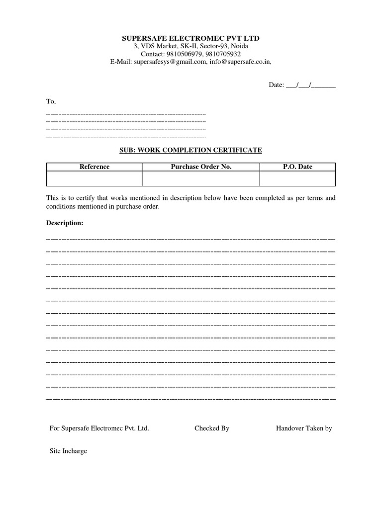 Handover Document PDF | PDF