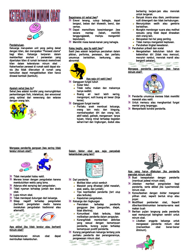 Leaflet Kepatuhan Minum Obat Sadewa | PDF
