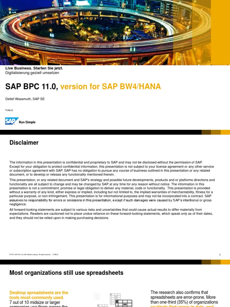Sap BPC 11 | PDF | Cloud Computing | Sap Se