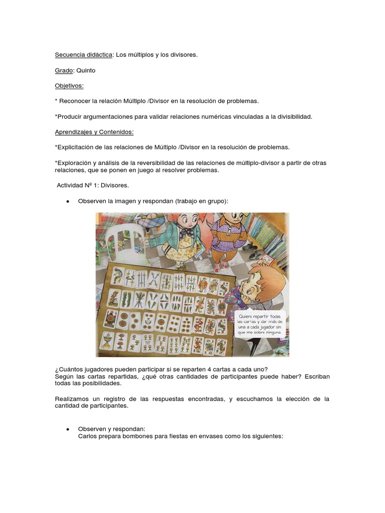Multiplos y Divisores | PDF | Enseñanza de matemática | Science