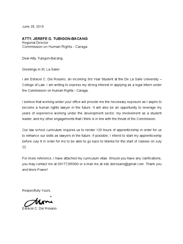 CHR Cover Letter | PDF