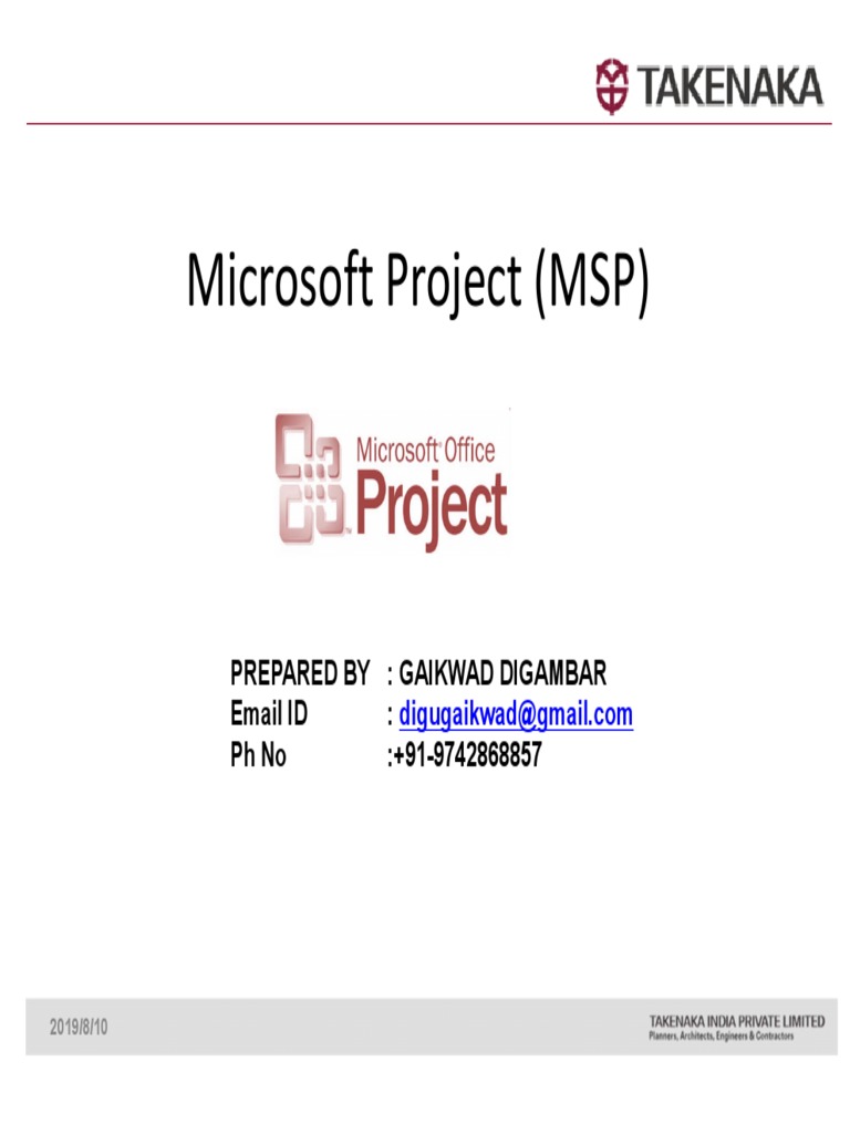 Ms Project Basic Guide Part 1 - Scheduling | PDF | Calendar | Workweek ...