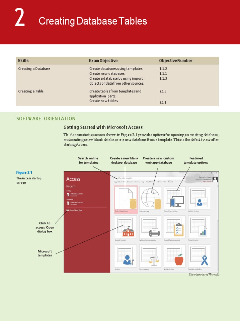 Creating Database Tables: Software Orientation | PDF | Databases | Icon ...