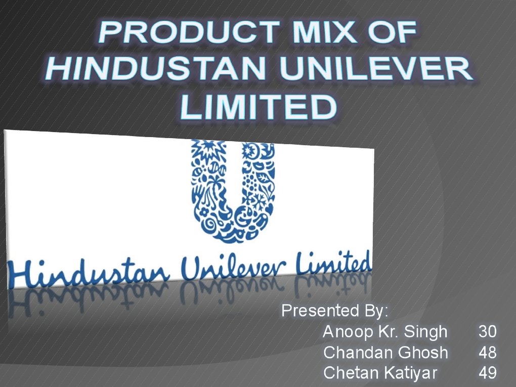 Product Mix HUL | Unilever | Personal Hygiene Products