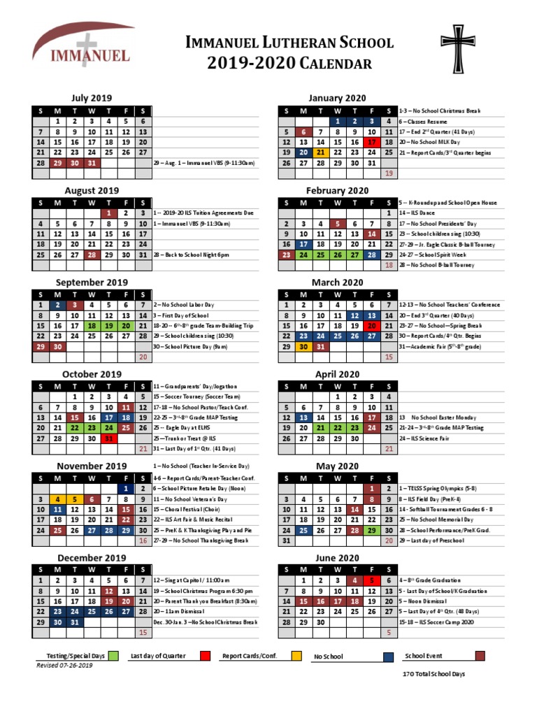 2019-2020 Ils Calendar Final | PDF | Public Holiday | Observances