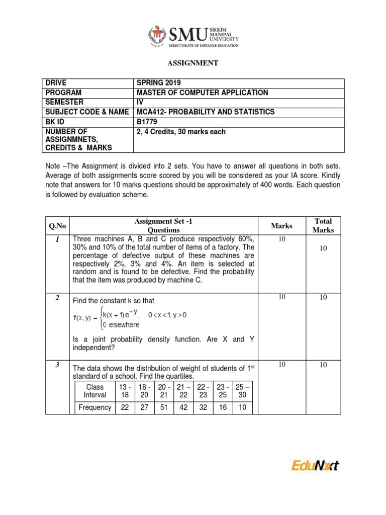 Assignment | PDF | Variance | Statistical Theory