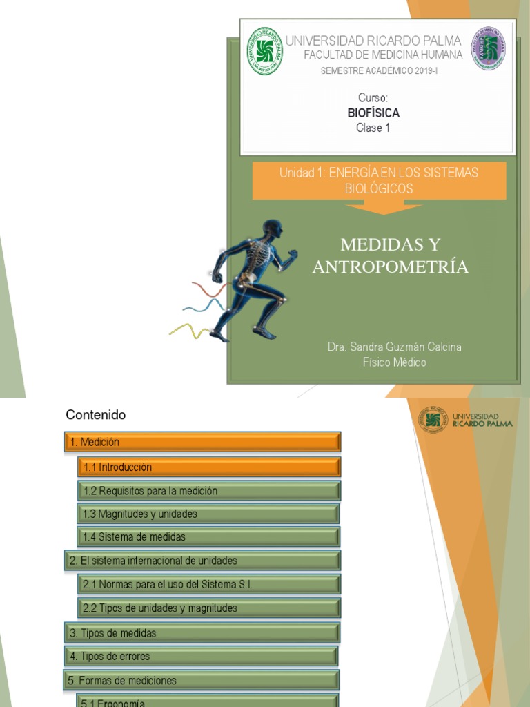 Clase 1 - Medidas y Antropometria | PDF | Cantidad | Sistema Internacional de Unidades